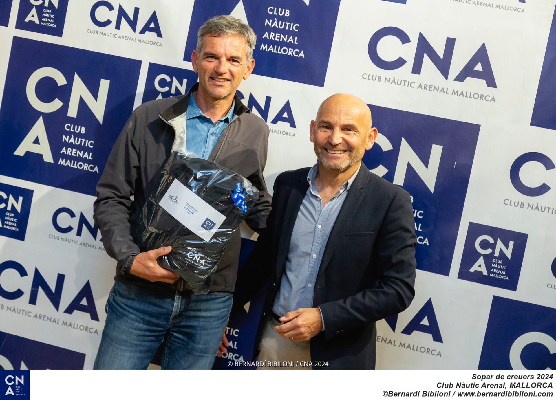 Prize-giving ceremony of the Mar Blau Trophy, at the Arenal Yacht Club ...